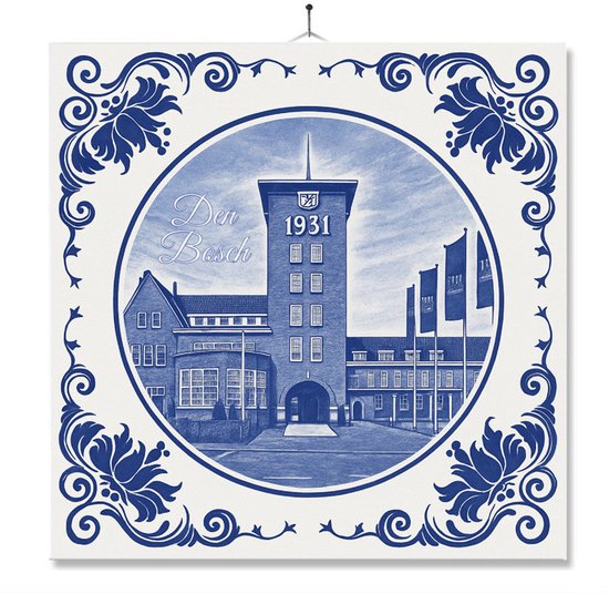 Tegel Met Opdruk | Den Bosch | Delft Blauw | Cadeau | Inclusief ...