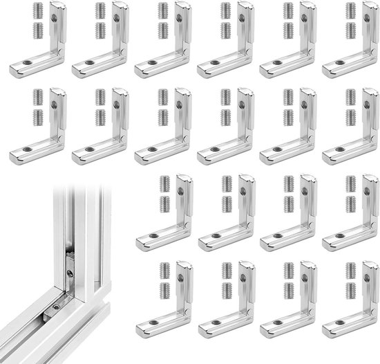 Allecto Premium - Binnenhoekverbindingen aluminium profiel 20x20 met ...