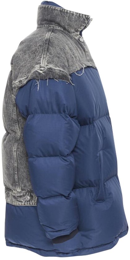 Comfortable Mixed Media Puffer Jacket with Functional Design - | bol