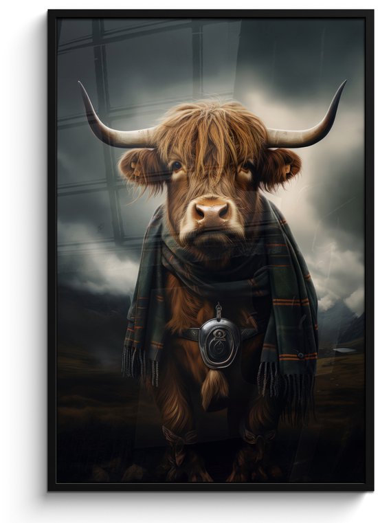 Poster in lijst - Fotolijst 80x120 cm - Posters - Schotse hooglander ...