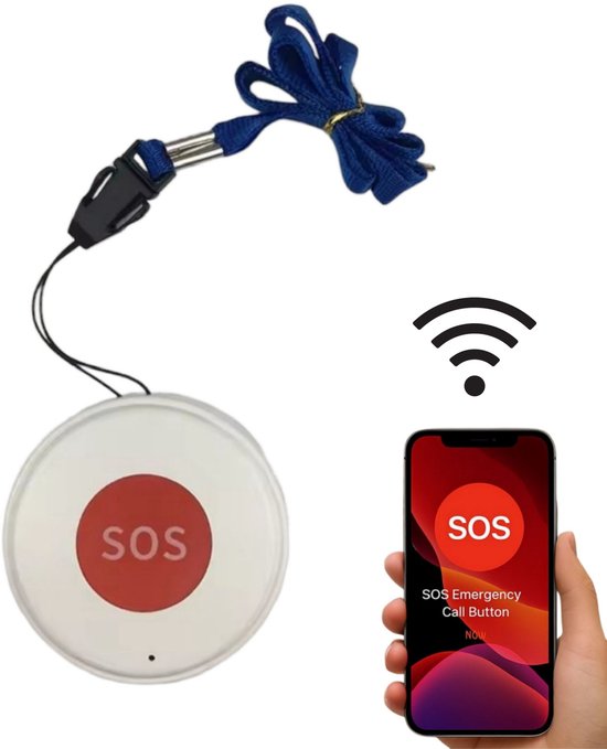 Gabrys® Draadloze Alarmknop met Wifi & app – Noodknop voor Senioren en ...