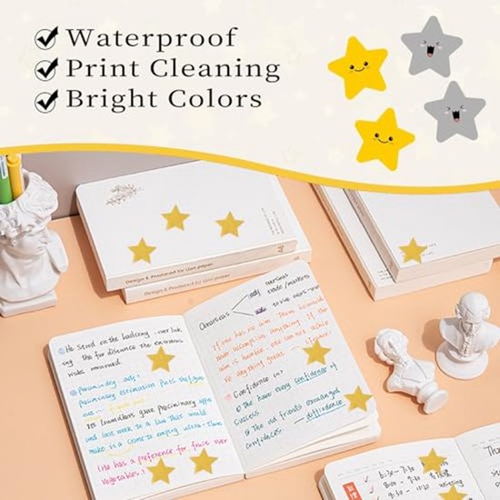 Gold Star Stickers and Silver Star Stickers Roll 2.5 cm Small Self ...