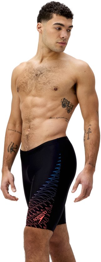 SPEEDO - eco medley logo jam bla/ora - Zwembroek lang heren - Zwart | bol