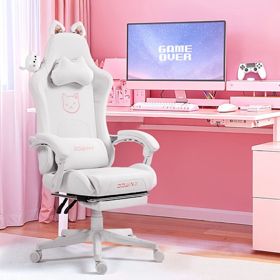 Gamingstoel – Bureaustoel – Gamedraaistoel – Kantoorstoel – Pink Gaming ...