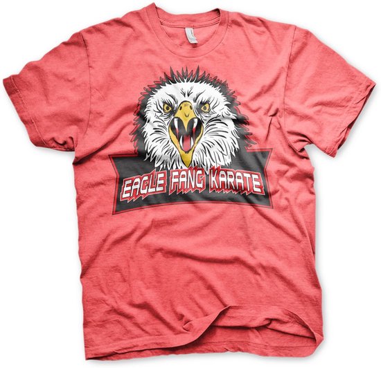 Cobra Kai Eagle Fang Karate T-Shirt Red-Heather-S | bol