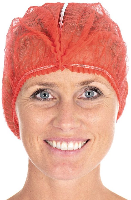 HYGOSTAR PP-clip-on haarnetje Detect, diameter: 500 mm, rood | bol