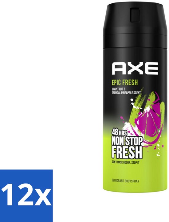 12 x AXE - Deodorant Spray - Epic Fresh - Citrus & Mint - Ultra Fris ...