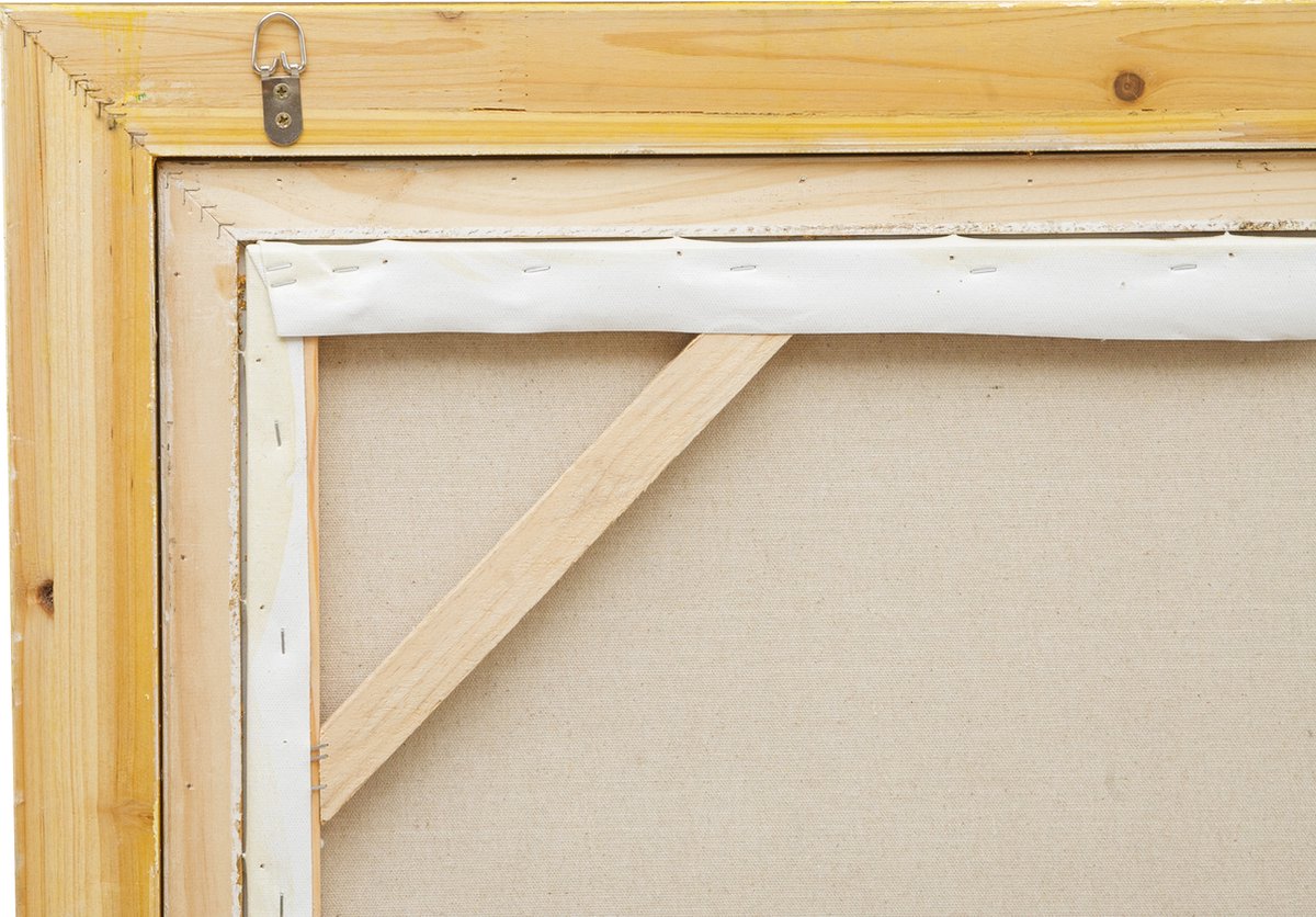 Handgeschilderd olieverf op doek met houten frame in bladgoud afwerking ...