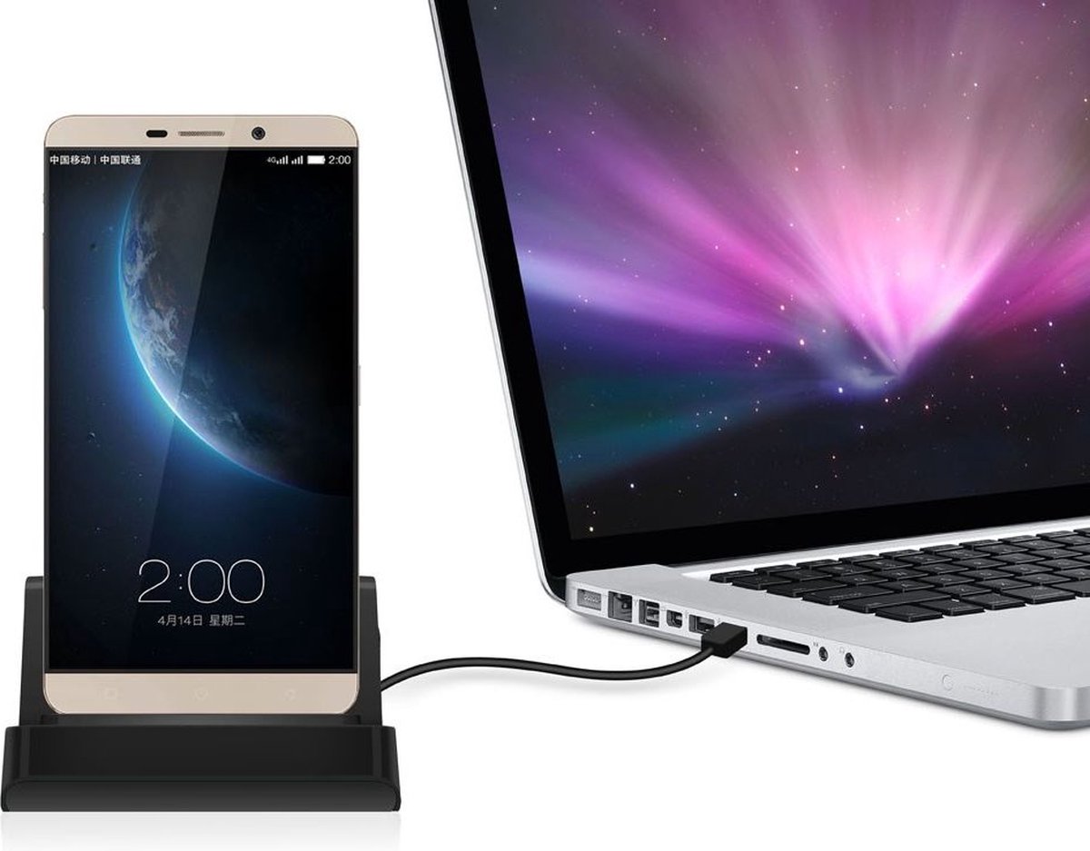 Docking station met USB-C aansluiting voor de Samsung Galaxy S23 Ultra ...