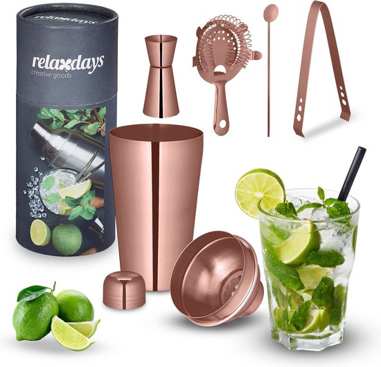 cocktail set 5-delig - rvs - 500 ml shaker - baraccessoires - ijstang ...