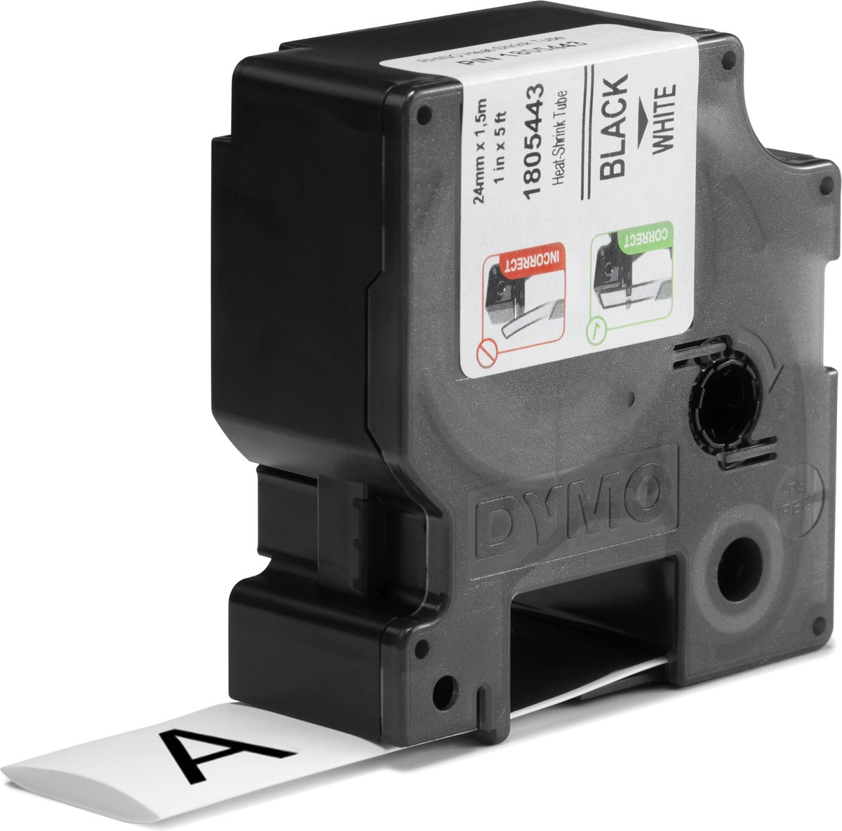 DYMO Rhino industriële Heat-Shrink Tube-labels | 24 mm x 1,5 m | zwarte ...