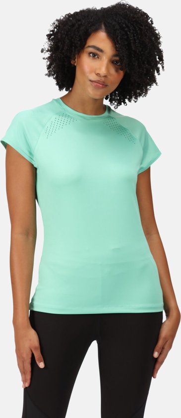 Het Regatta Luaza T-shirt met lange mouwen - dames - sneldrogend - stretch - Groen | bol