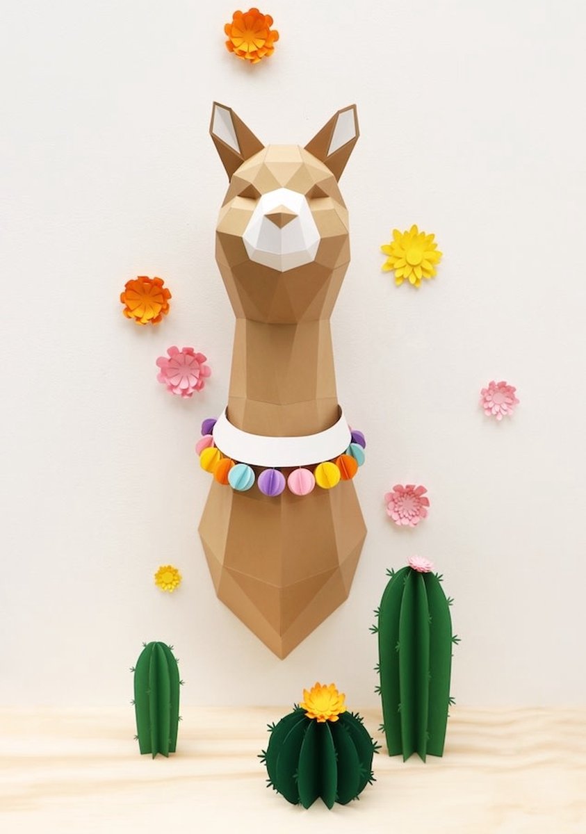 Alpaca paper kit DIY trofee soft mint Assembli | bol.com