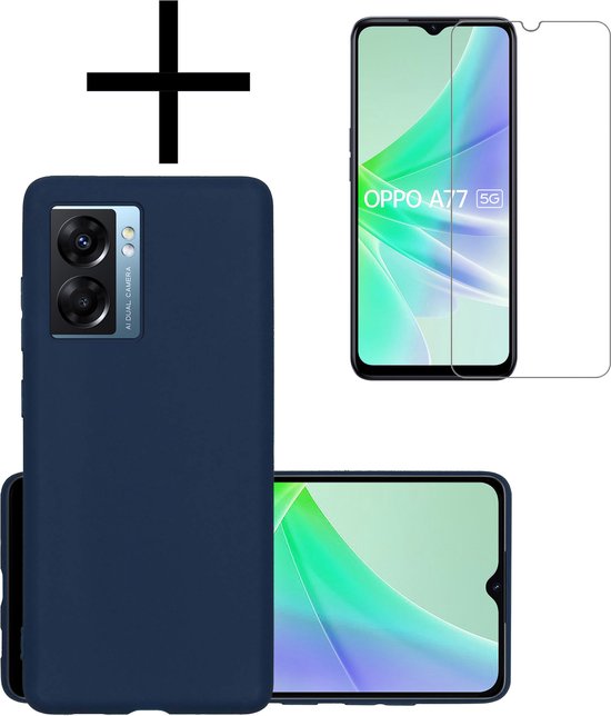 Hoes Geschikt voor OPPO A77 Hoesje Cover Siliconen Back Case Hoes Met ...