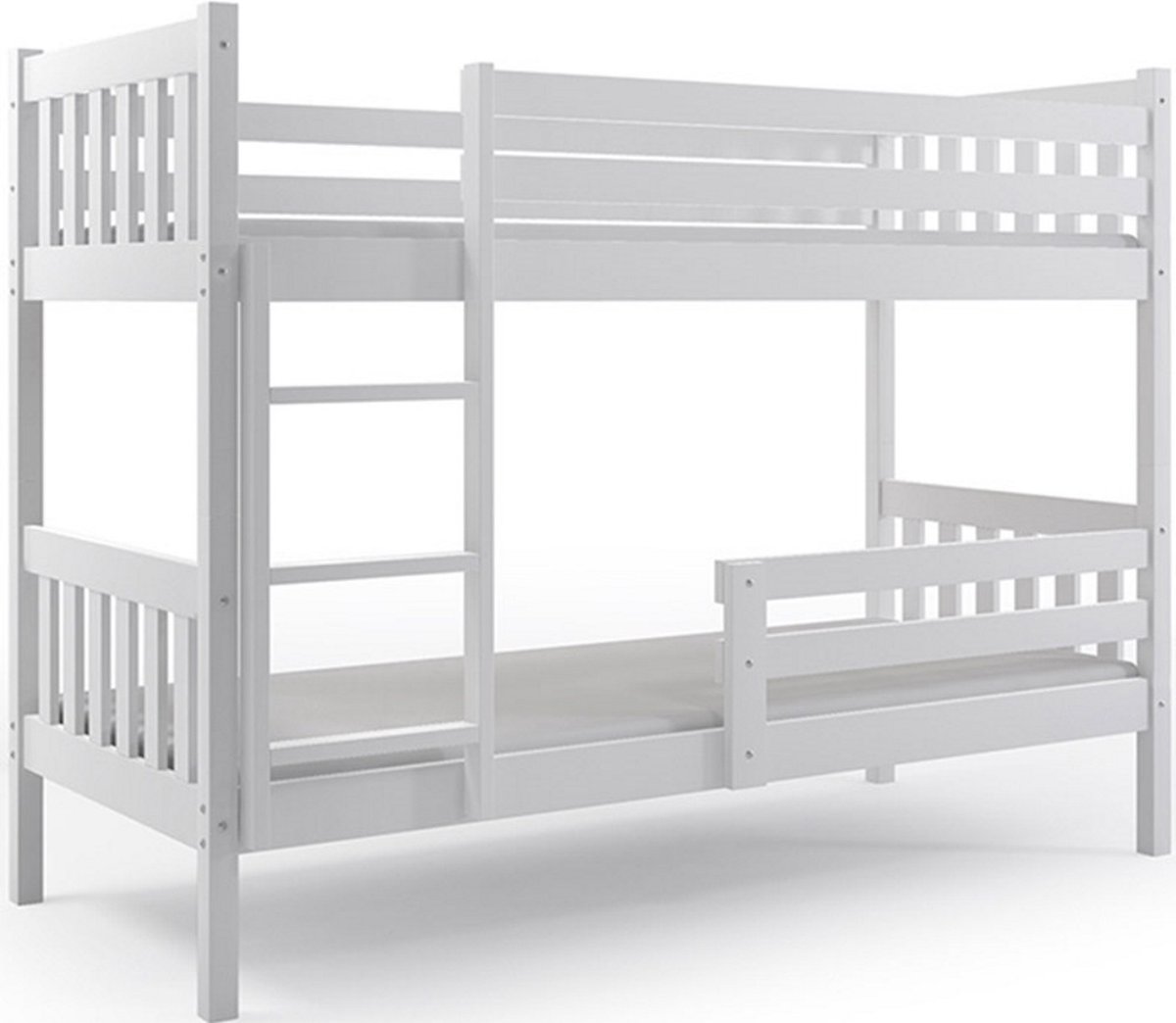 Stapelbed Wit 90x200 cm – Inclusief Bedbodems – Witte Stapelbedden en ...