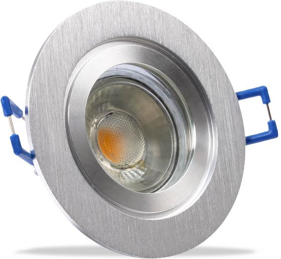 IP44 LED Inbouwspot Arya - badkamer of buiten - Ronde spot - Chrome ...