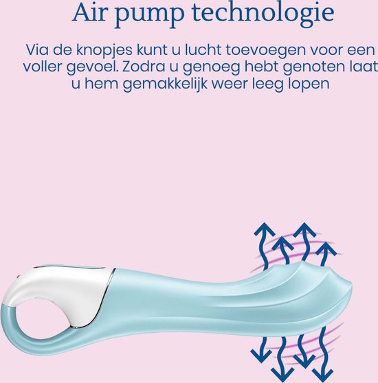 Satisfyer, vibrator, G-spot vibrator, 'Air Pump Vibrator 5 Connect App', 20 cm, met... | bol