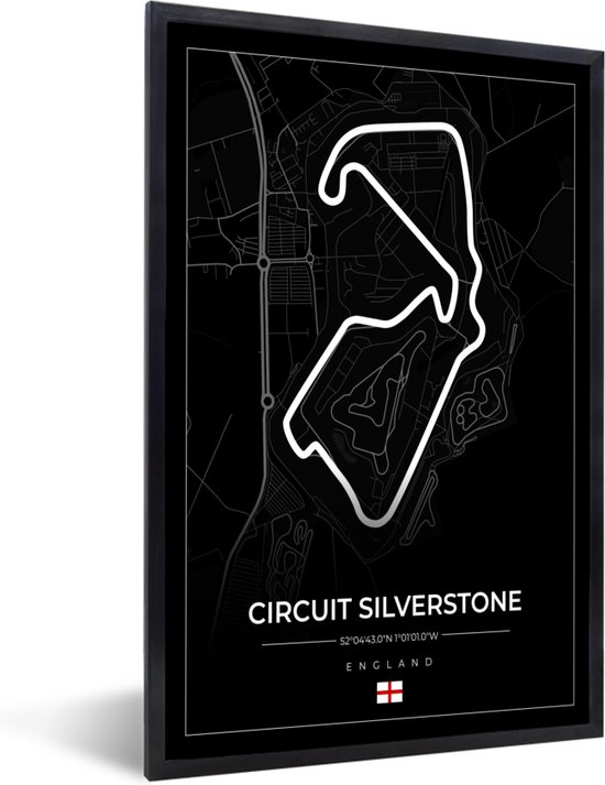 Fotolijst incl. Poster - Racing - Engeland - Racebaan - Circuit ...