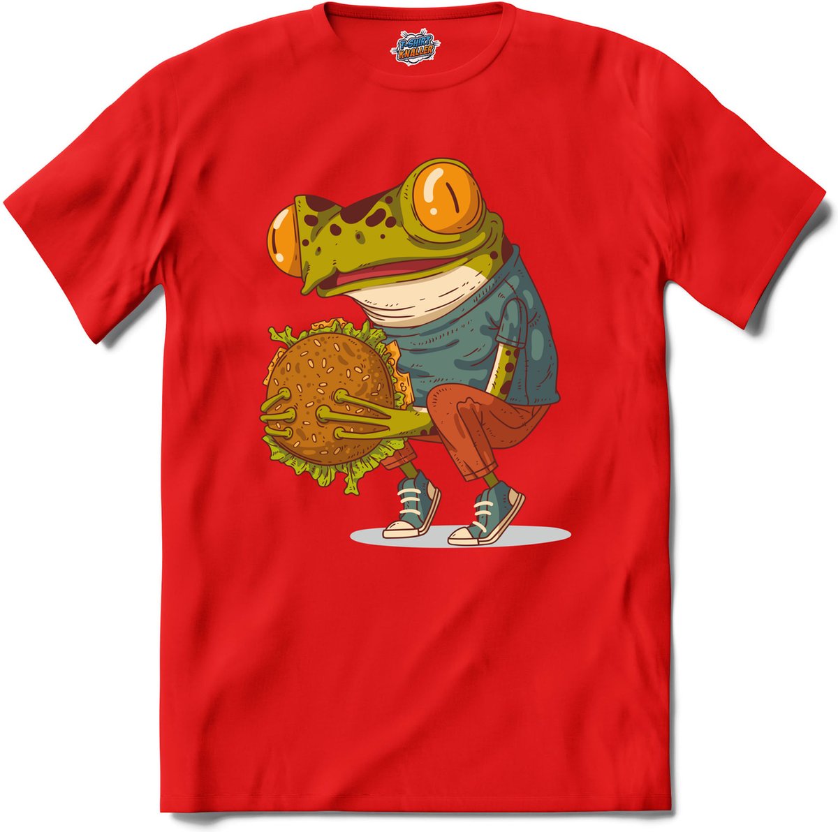 Fastfood Frog - T-Shirt - Jongens - Rood - Maat 4 jaar | bol.com