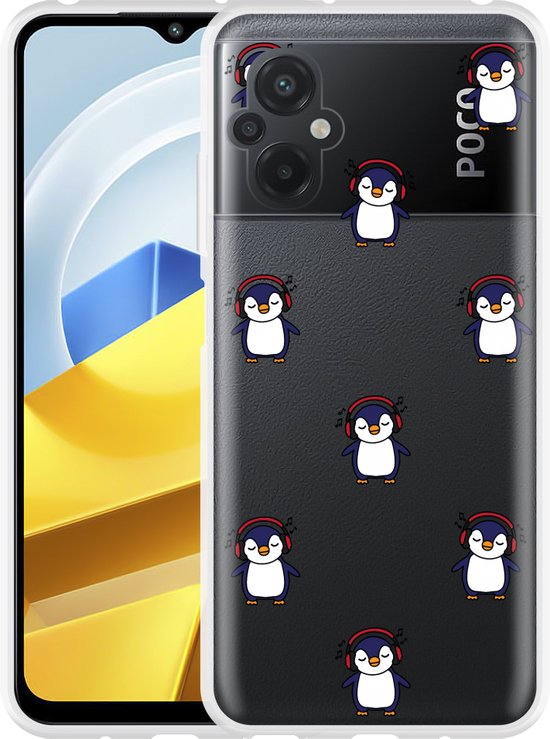 Cazy Hoesje geschikt voor Poco M5 - Penguin Chillin | bol