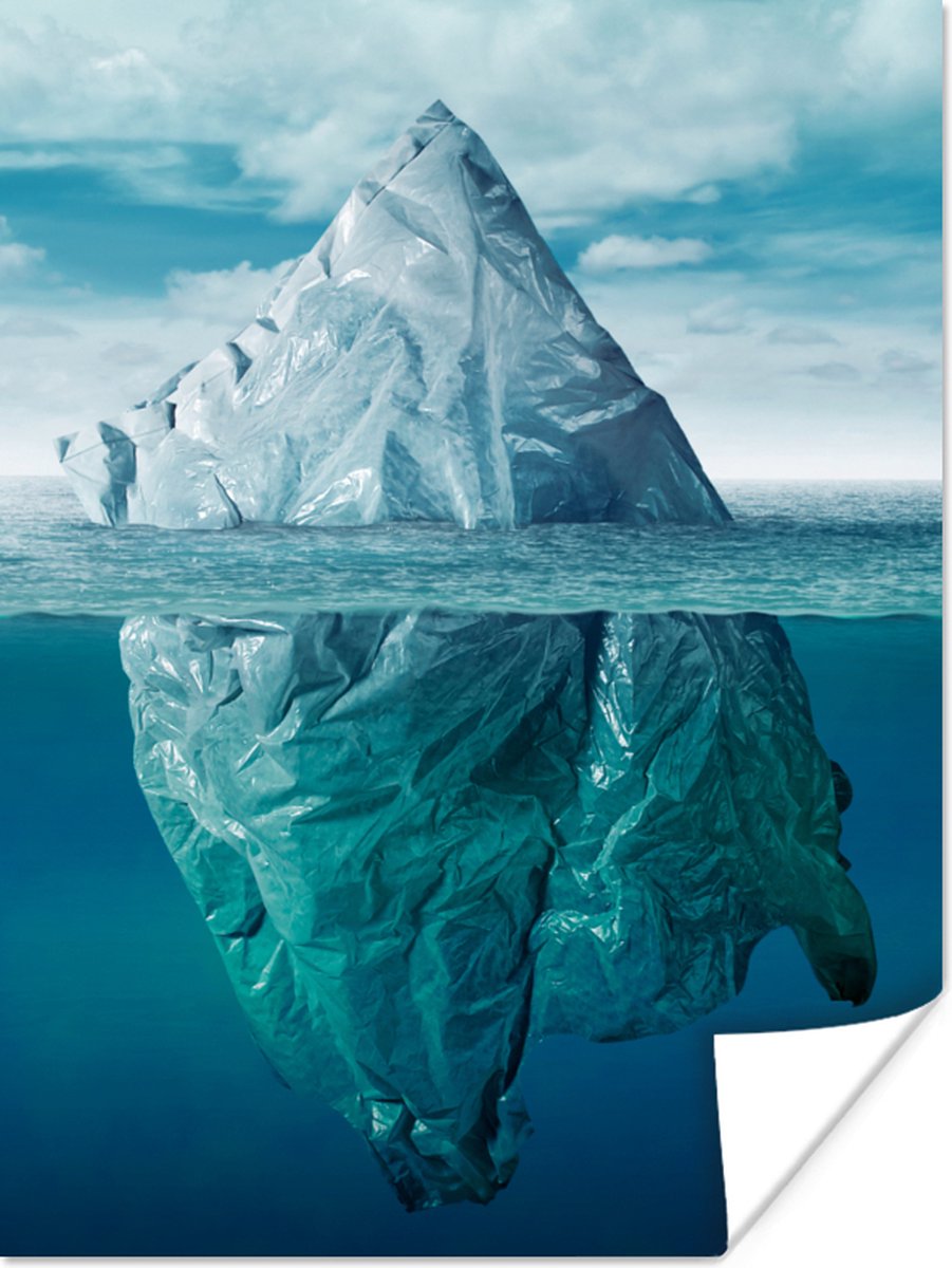 Poster Zee - IJsberg - Plastic tasjes - 30x40 cm | bol.com