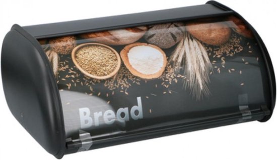 Broodtrommel - zwart - 44x27x18cm | bol.com