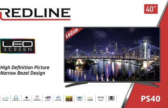 Redline PS40 - LED - FULL HD TV - 40 inch (102 cm) | bol