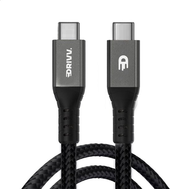 Drivv. Câble USB-C vers USB-C 4.0 - Gen 3 - Chargeur rapide 240 W - 8K ...