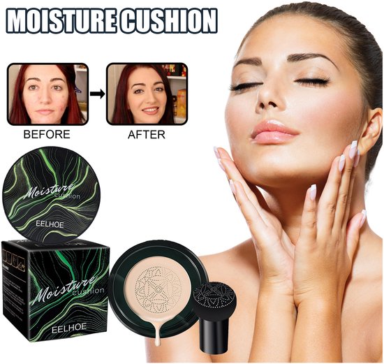 Vochtkussen, verbergt gezichtsvlekken en verheldert natuurlijke nude ...