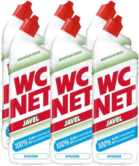 WC NET Toiletreiniger - JAVEL Gel - Extra White Mountain Fresh - 6 flessen -... | bol