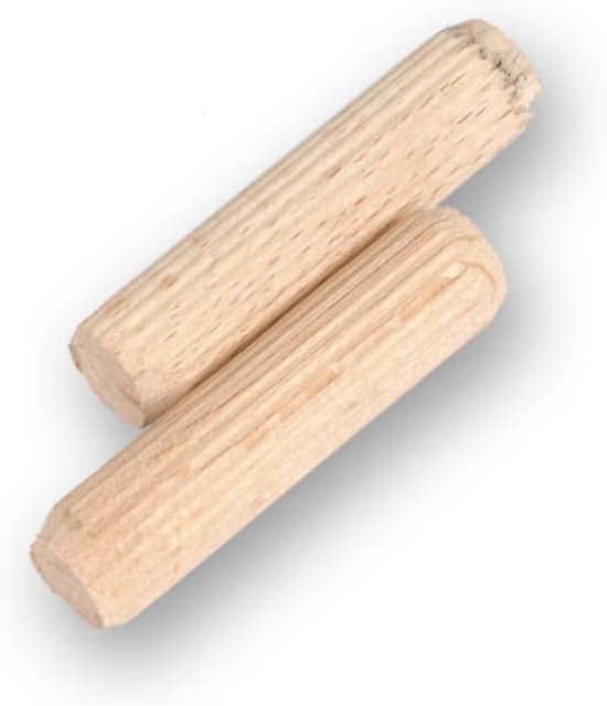Houten pluggen - geribbeld - 500 st - 6 x 30 mm | bol