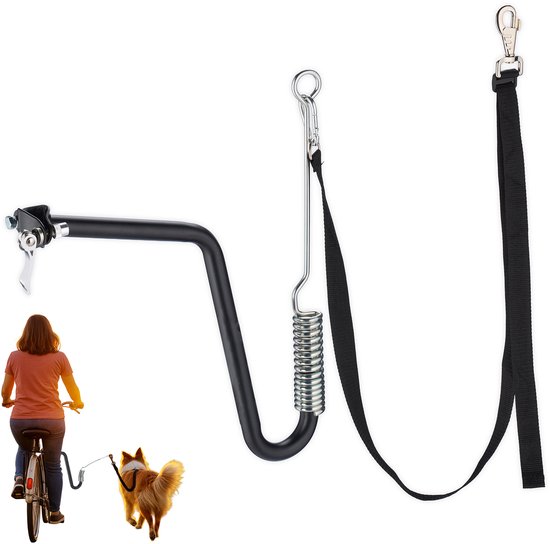 fietsbeugel hond - afstandhouder en veer - met riem | bol