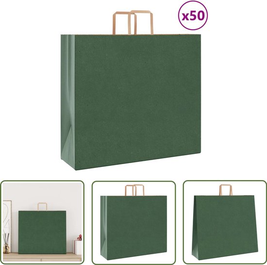 vidaXL Papier Tas - Duurzame Verpakking - Papieren zakken 50 st met ...