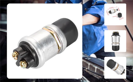 Horn Button Push Switch, Universal 2 Pin 12V 20A Waterproof Car Boat ...