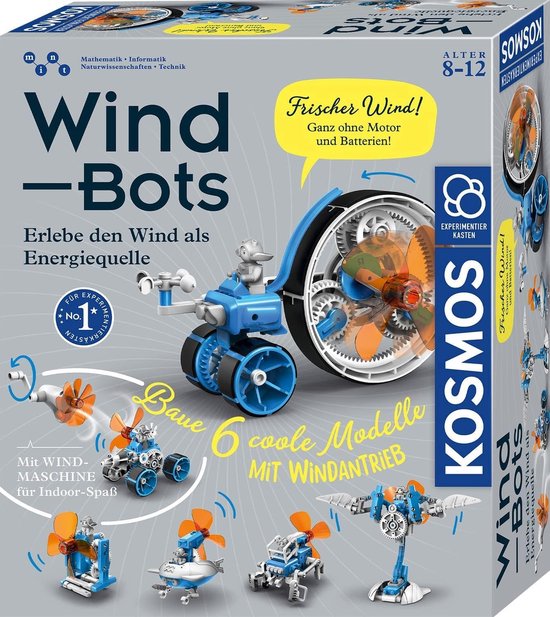 Kosmos Wind Robots: Experimenteren met windenergie, 6 robot modellen | bol