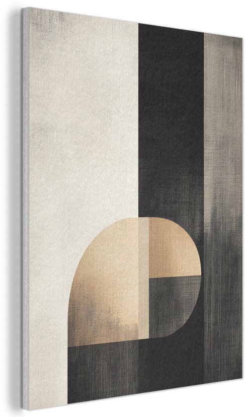Akoestisch wandpaneel 70x100 cm - Vilt schilderij Vormen - Modern ...
