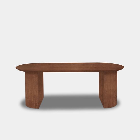 Tafel Plat Ovaal Eikenhout - Half Rond - Toscane 102 | bol