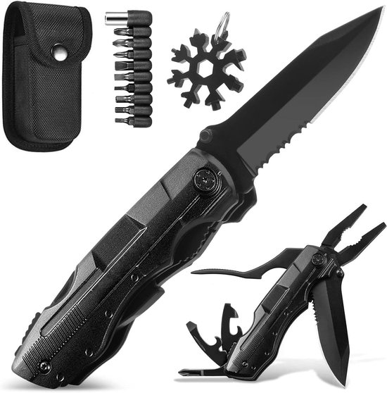 Multifunctioneel mes 15-in-1 met 18-in-1 sneeuwvlok multitool - cadeau ...