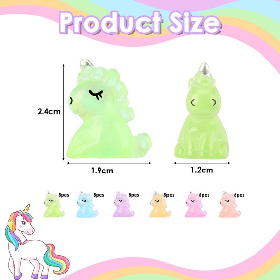 30 Stuks Mini Unicorn Figuren - Schattige Mini Figuren - Kleine Figuren ...