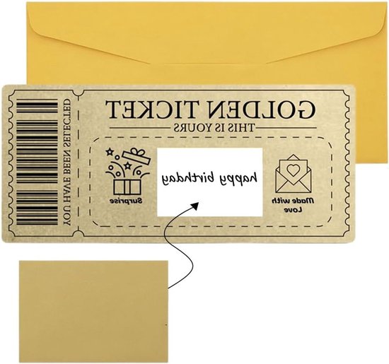 Allecto Plus - Gouden ticket cadeaubon om in te vullen - krassticker en ...