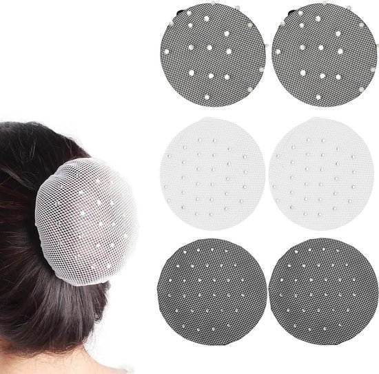 Haarnetjes met Parels - 6 Stuks - Stretch Haarnetjes voor Dans en ...