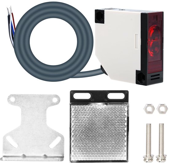 Photoelectric Beam Sensor E3JK-4M1 12-24VDC Proximity Switch with Reflector - 5 Meter... | bol