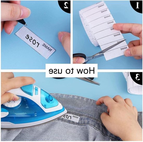Allecto Plus - Naamlabels voor kleding (200 stuks) - waterdicht en ...