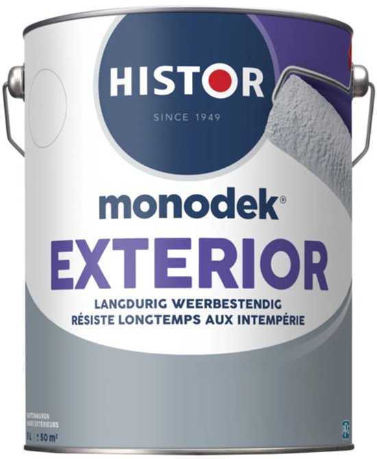 Histor Monodek Exterior Muurverf Mat - 5L - RAL 7016 | Antracietgrijs | bol