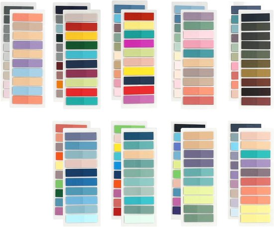 Allecto Premium - Pack van 3600 zelfklevende notities 18 stijlen transparante sticky... | bol