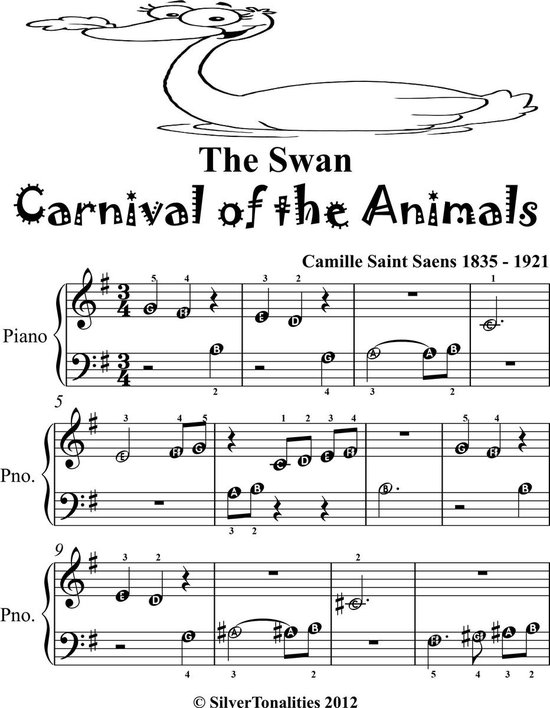 The Swan Carnival of the Animals Beginner Piano Sheet Music Tadpole Edition (ebook),... | bol