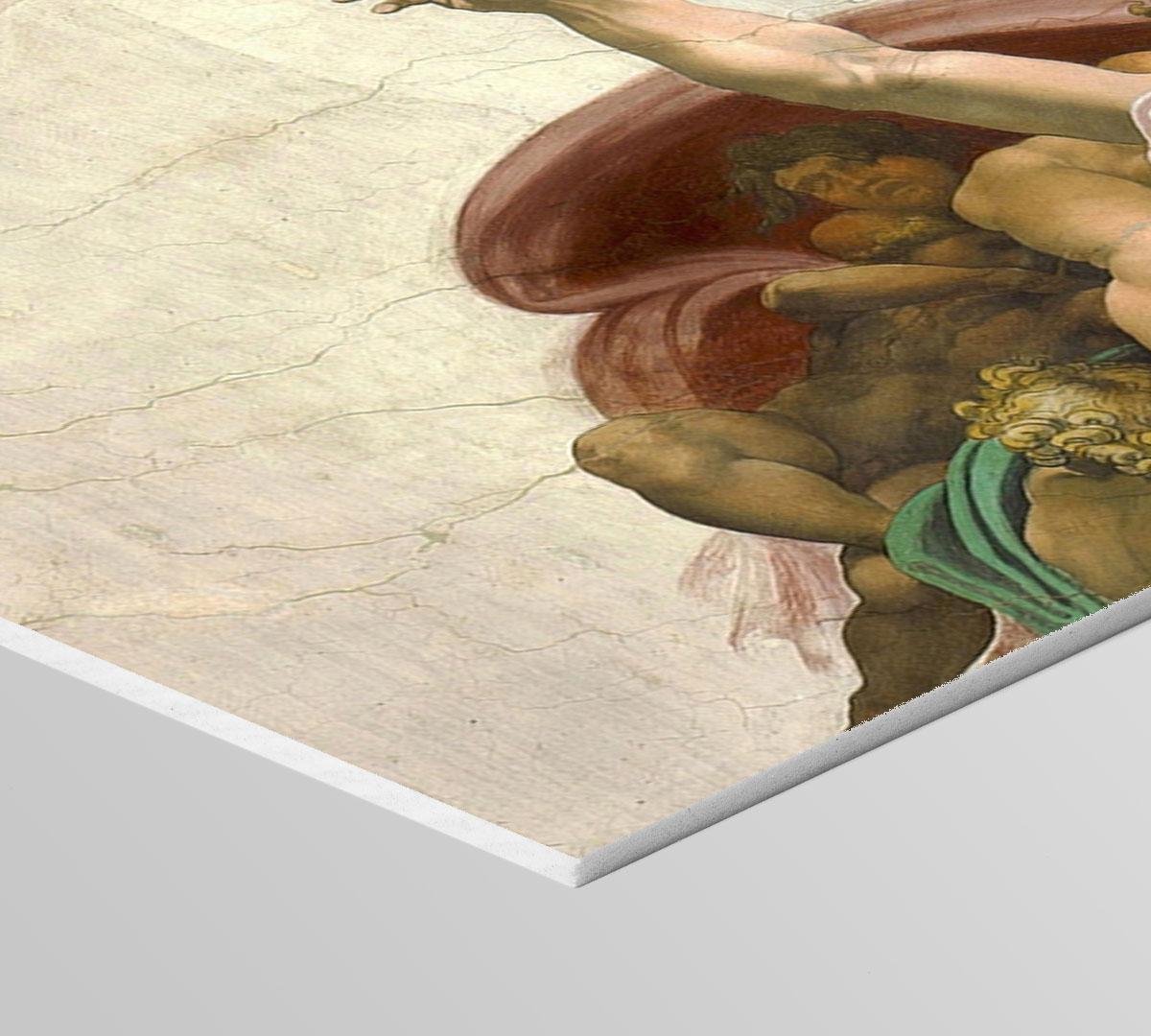 Schepping van Adam, Michelangelo Buonarroti - Foto op Forex - 150 x 100 ...