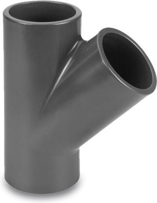 VDL T-stuk 45° PVC-U 110 mm lijmmof 10bar grijs | bol