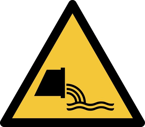 Pictogram bordje Waarschuwing: rioolwaterafvoer | 300 * 264 mm ...
