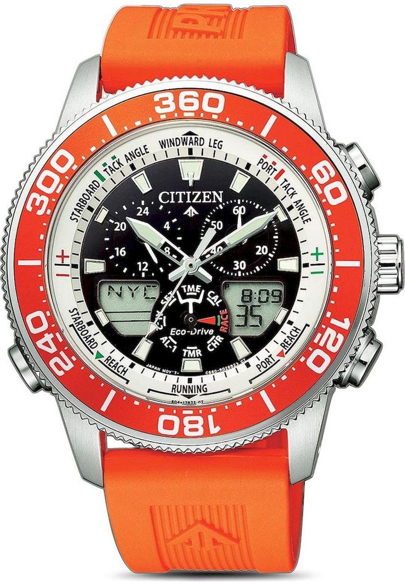 Citizen Promaster Horloge - Citizen heren horloge - Oranje - diameter ...